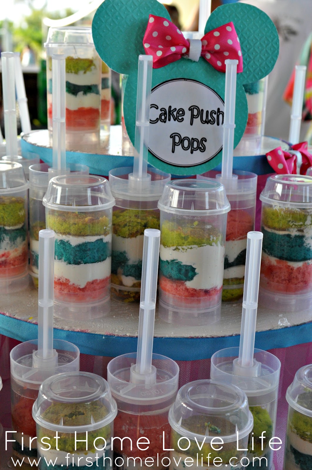 Mickey Mouse Cake Push Pops