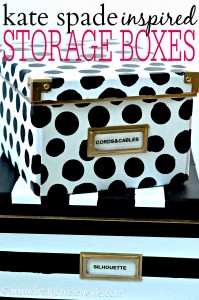 Kate Spade Inspired Storage Boxes - First Home Love Life