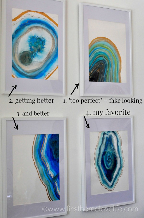 DIY Agate Watercolor Artwork - First Home Love Life