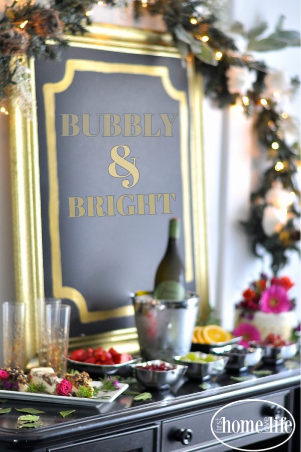 Holiday Entertaining Idea | Bubbly Bar - First Home Love Life