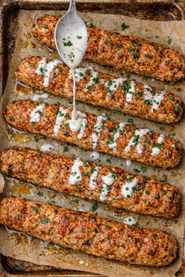 Easy Ground Chicken Shawarma Oven Kabobs - First Home Love Life