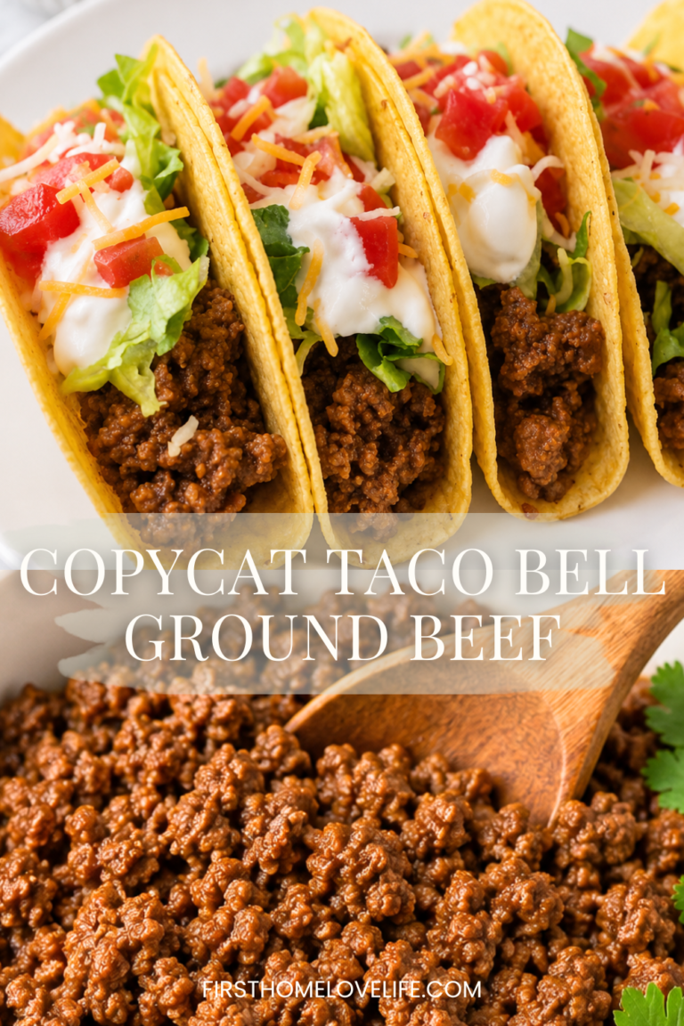 The Best Copycat Taco Bell Ground Beef Recipe - First Home Love Life