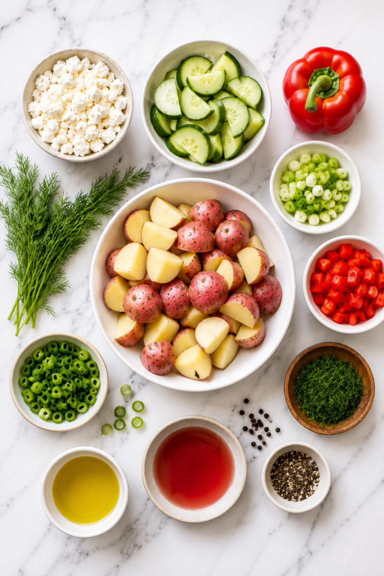 Easy and Delicious Dill Potato Salad with Feta Cheese - First Home Love ...